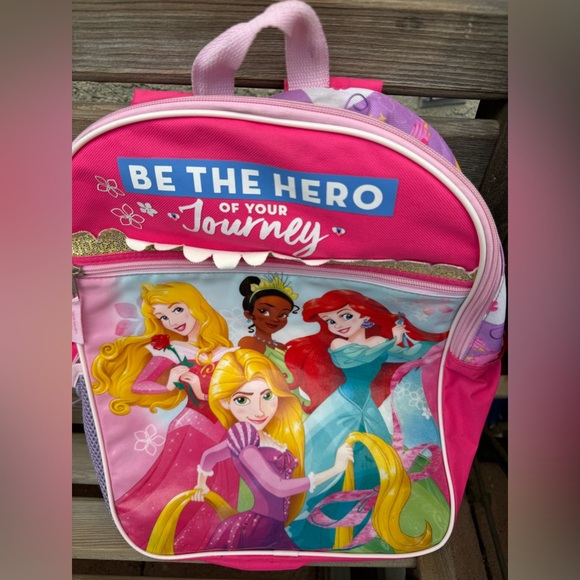 Disney | Other | Disney Princess Backpack Pink Ariel Tiana Rapunzel ...